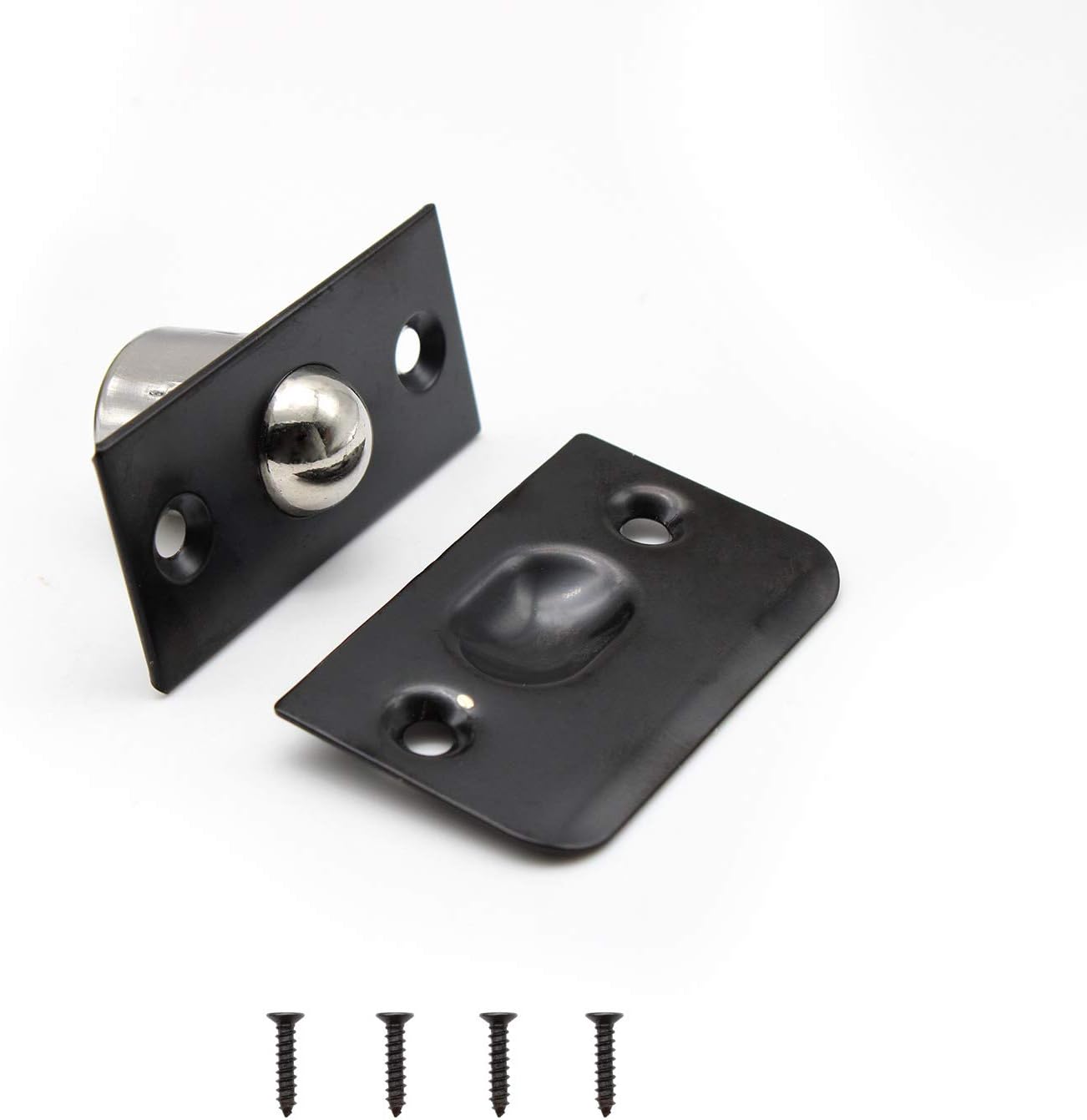 2 x Mortice Roller Latch 36mm Black Sprung Cupboard Door Catch Catches ...