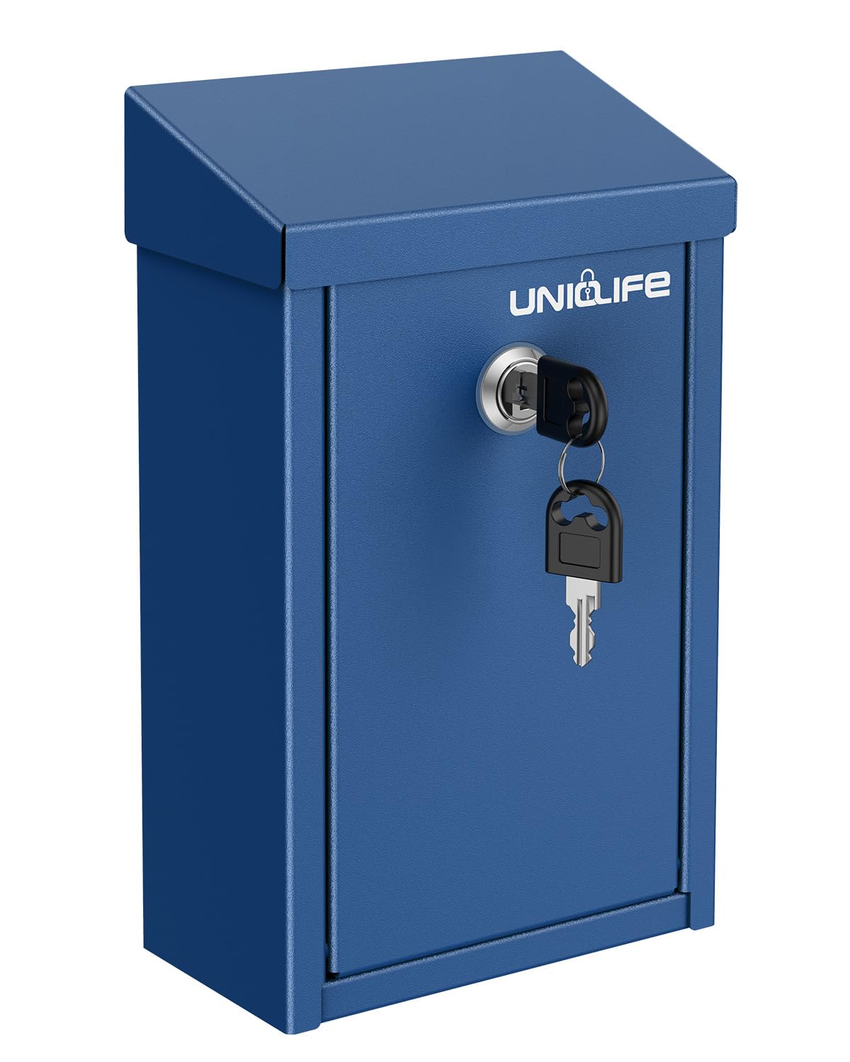 Snapklik.com : Uniclife Key Drop Box For Outside, Blue Metal Donation ...