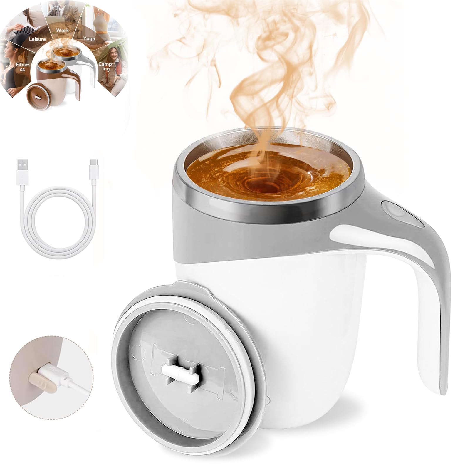 Amazon.com | Automatic Magnetic Stirring Coffee Mug, 2025 Upgrade ...