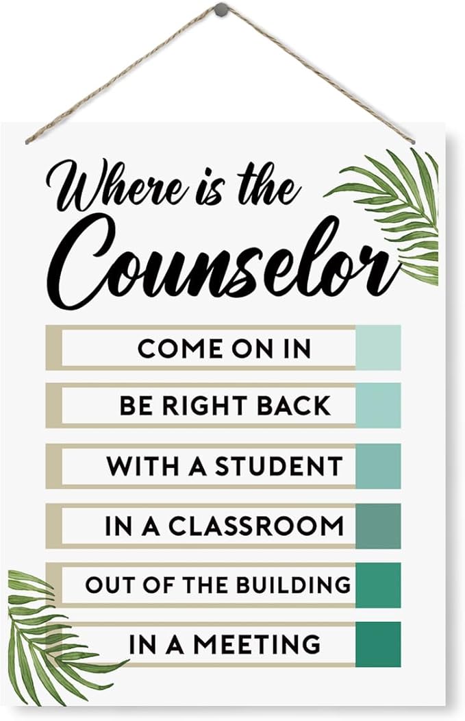 Amazon.com: Where is the Counselor Sign, Therapy Room Door Sign ...