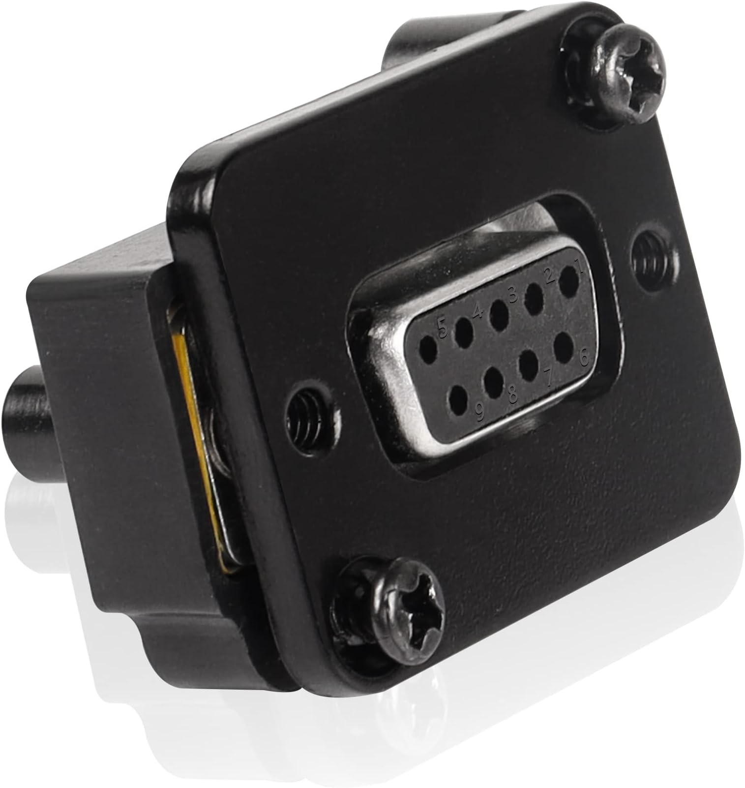 Amazon.com: QIANRENON DB9 Panel Mount Straight Through Connector, 9-pin ...