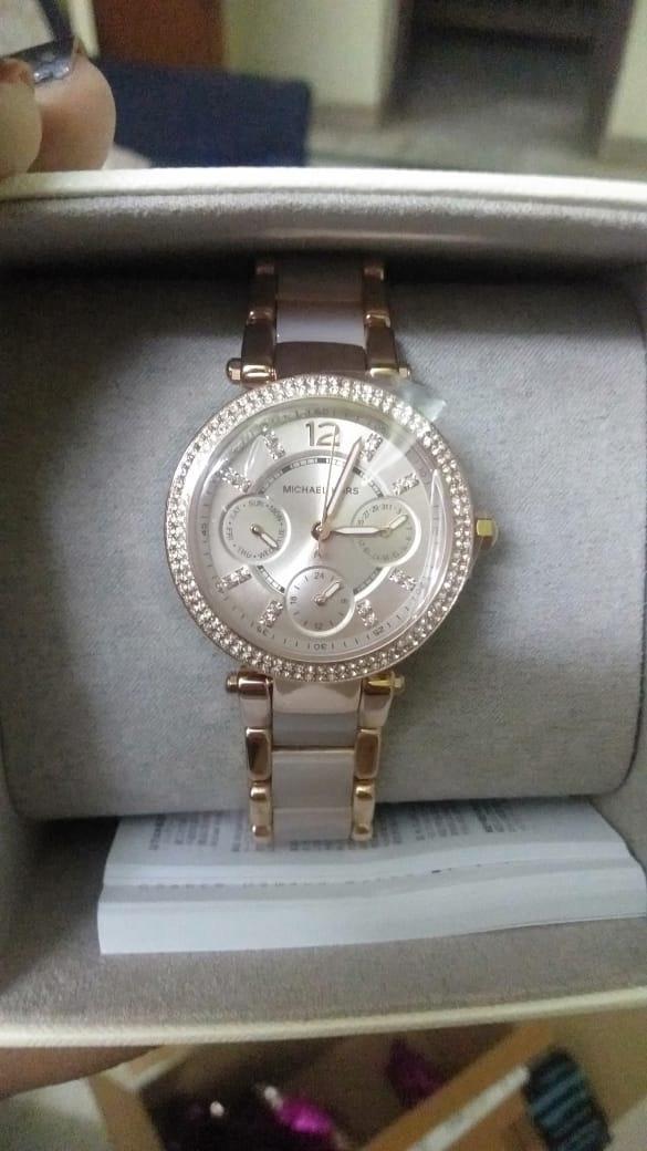 Michael Kors Analog Rose Gold Dial Women's Watch-MK6110 : Michael Kors ...