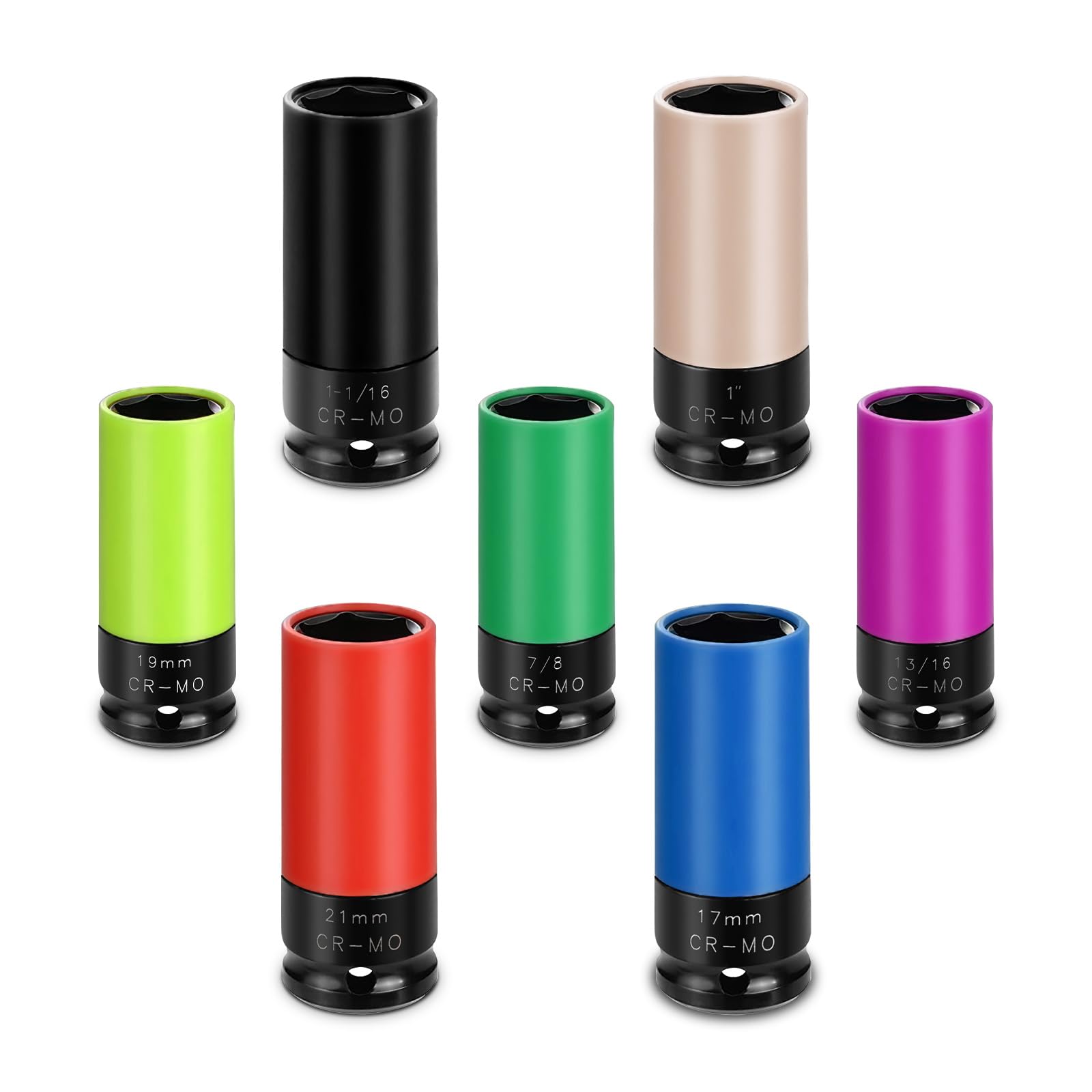 BOEN 1/2" Drive Wheel Protector Impact Socket, Non-Marring Lug Nut Thin ...