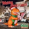 Amazon.com: Giant 9-Foot Dinosaur Christmas Inflatable T-Rex with Santa ...
