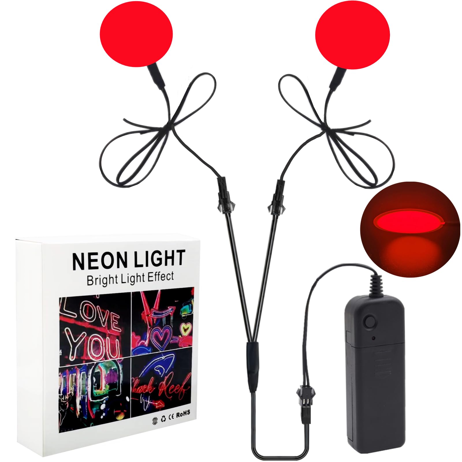 Amazon.com : Electroluminescent EL Panels Round Neon Lights with ...