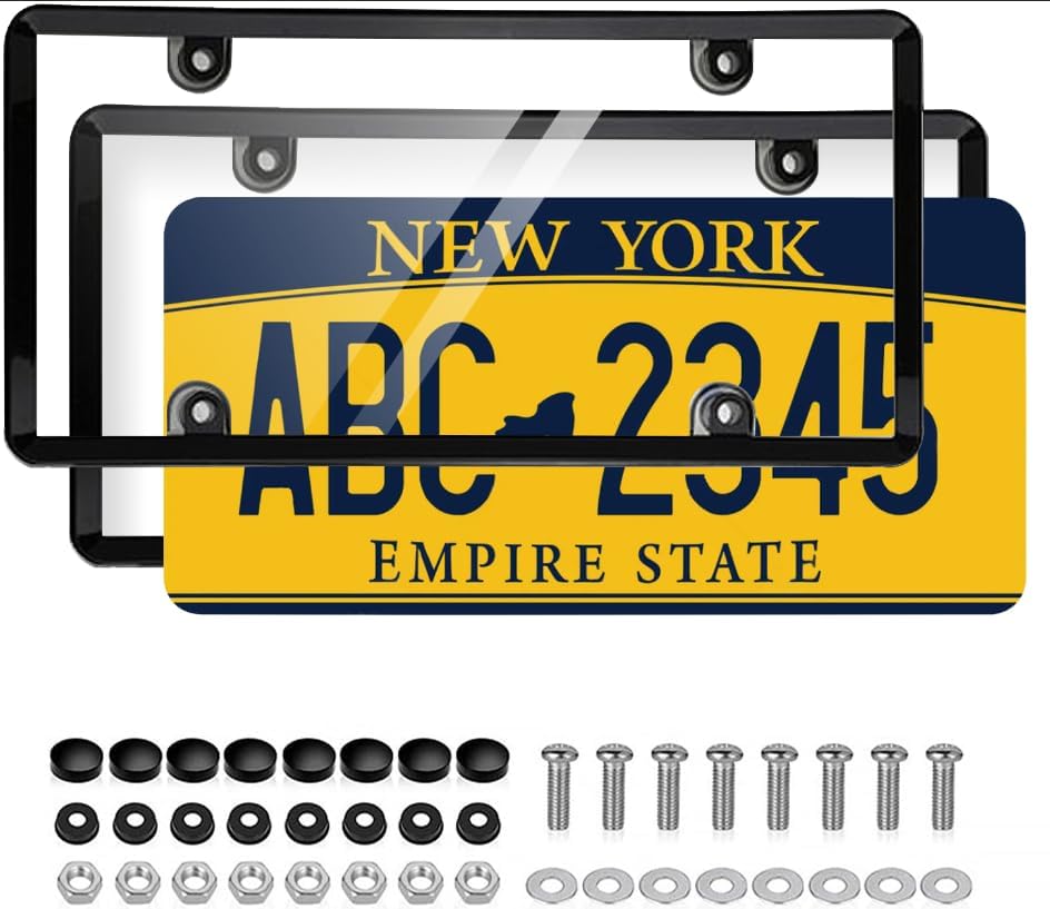 Amazon.com: 2pcs License Plate Protector License Plate Covers, License ...