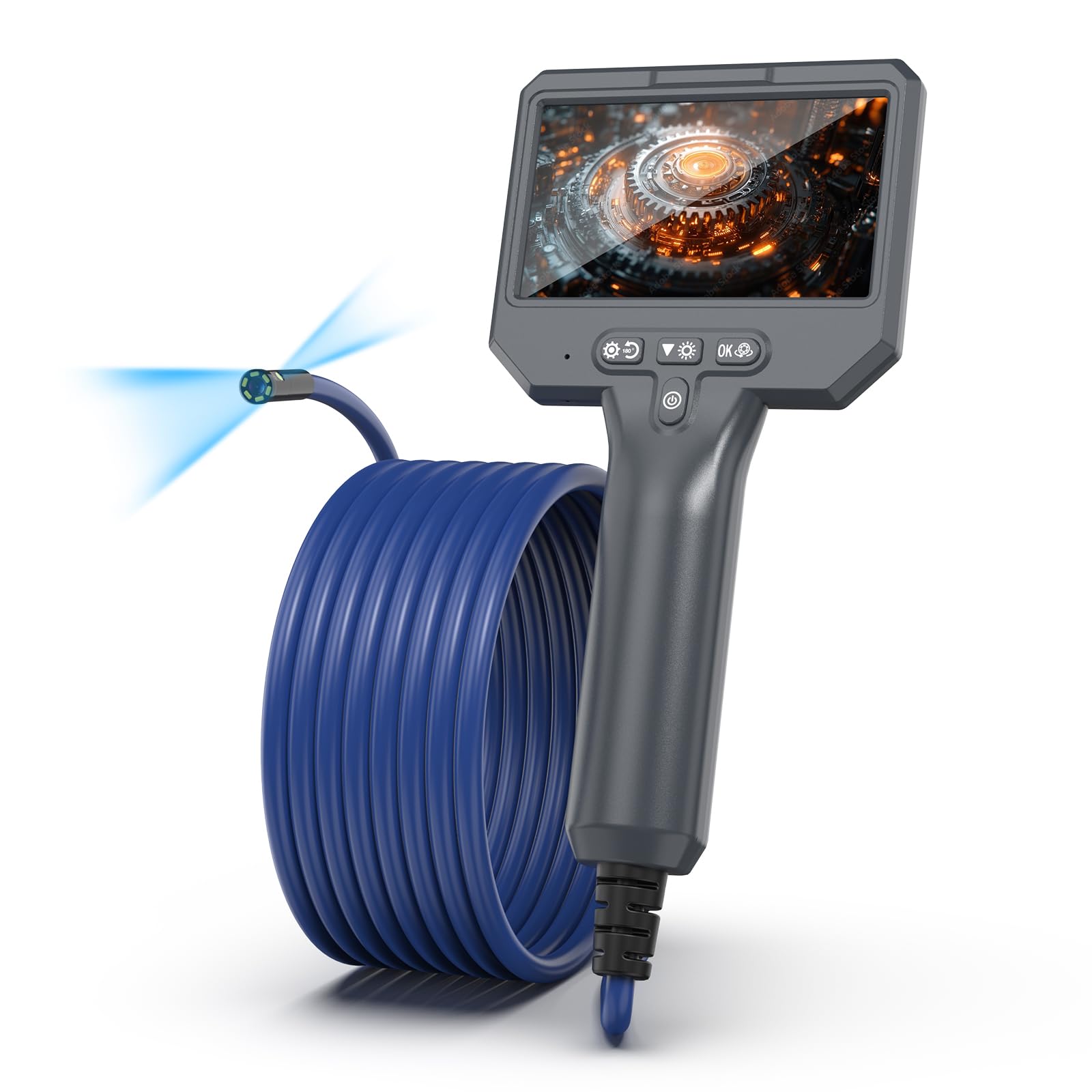 TURNRISE Dual Lens Borescope Inspection Camera with Light, 1920P HD ...