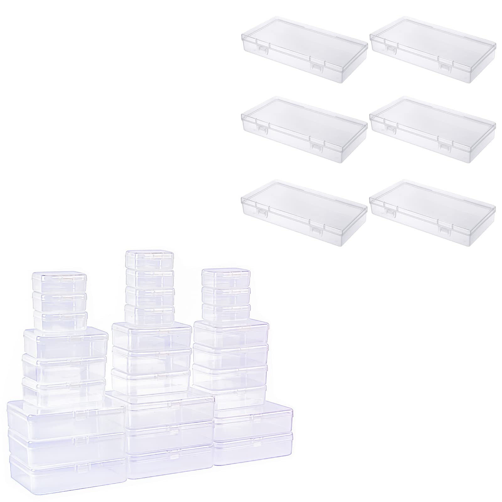 Amazon.com: Empty Mini Plastic Storage Containers with Lids for Small ...