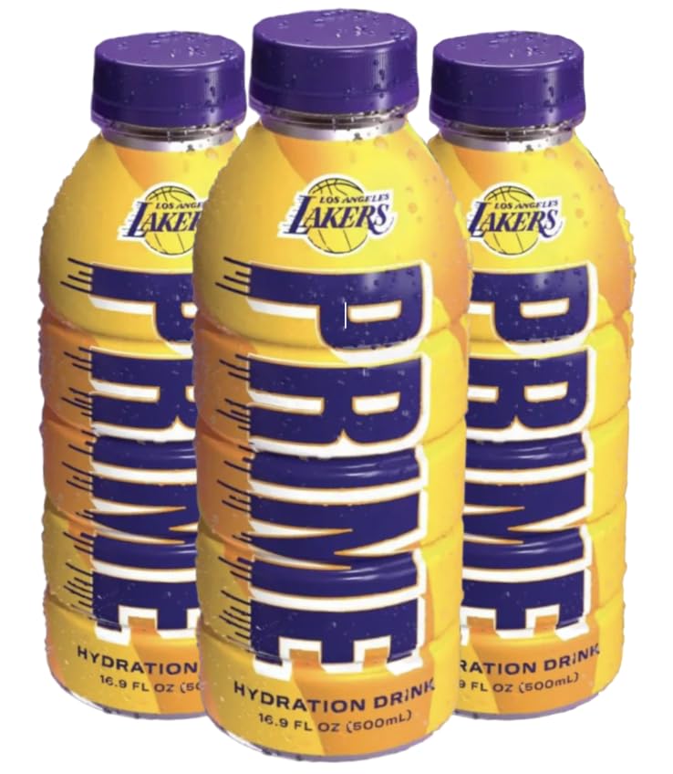 Buy NEW! Prime Sports Drink Laker s - Three Bottles of 16.9Fl oz ...