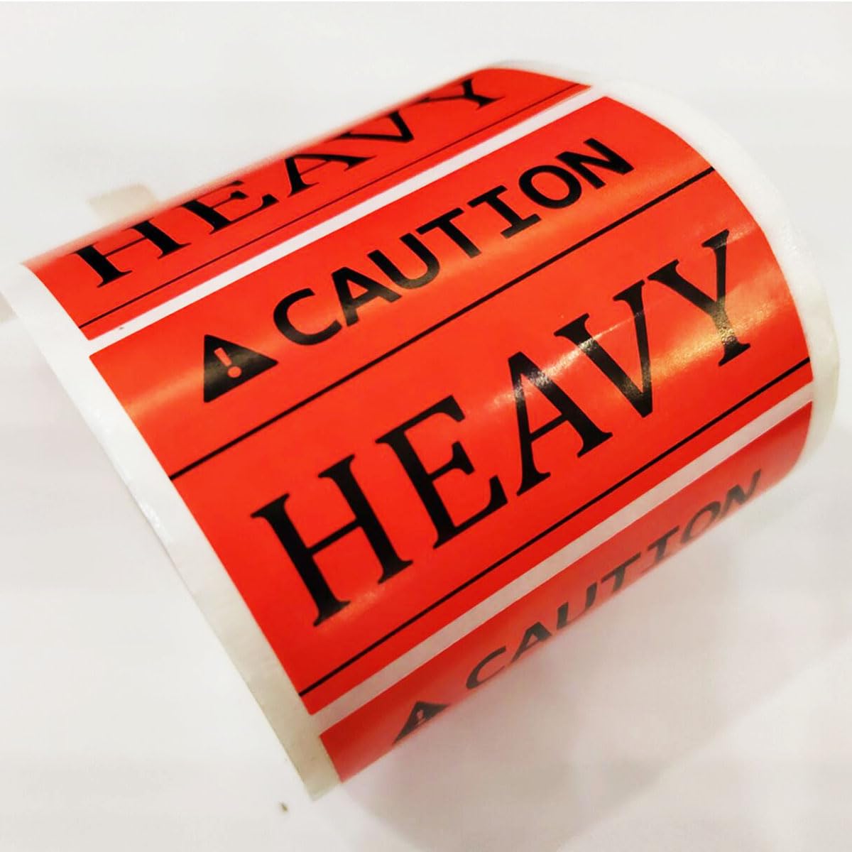 Caution Heavy Sticker 2 X 3 Inch Fluorescent Red Heavy | Desertcart ...