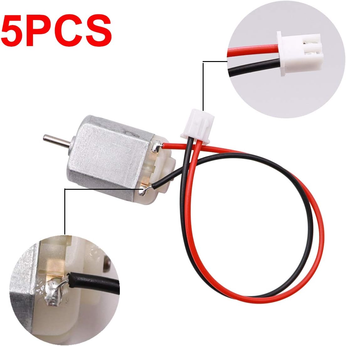 Buy mxuteuk 5Pcs 1V-6V DC 130 Type Motor Mini Electric Motor Micro Toy ...