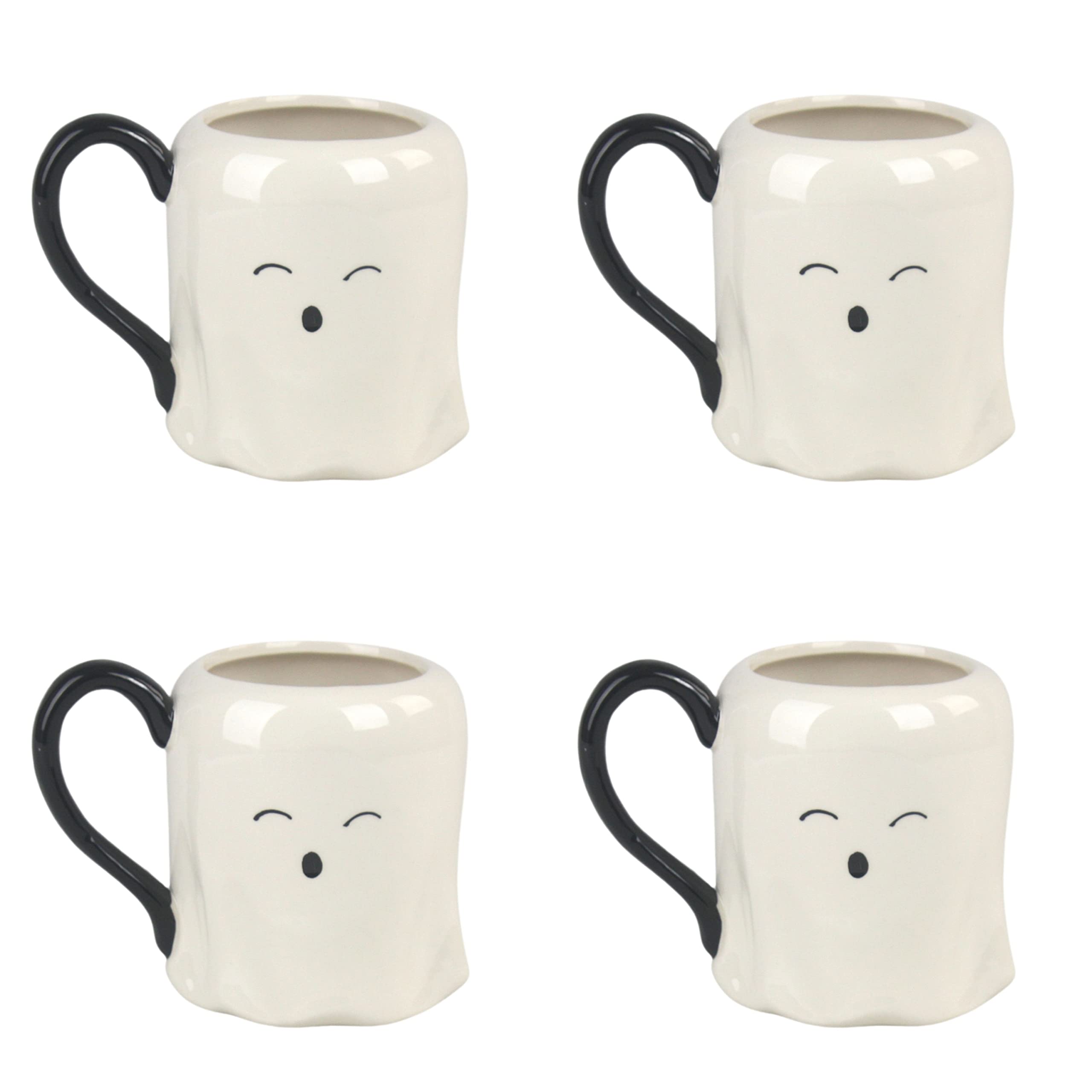 Amazon.com: 10 Strawberry Street Ceramic Halloween Ghost Mug, Set of 4 ...