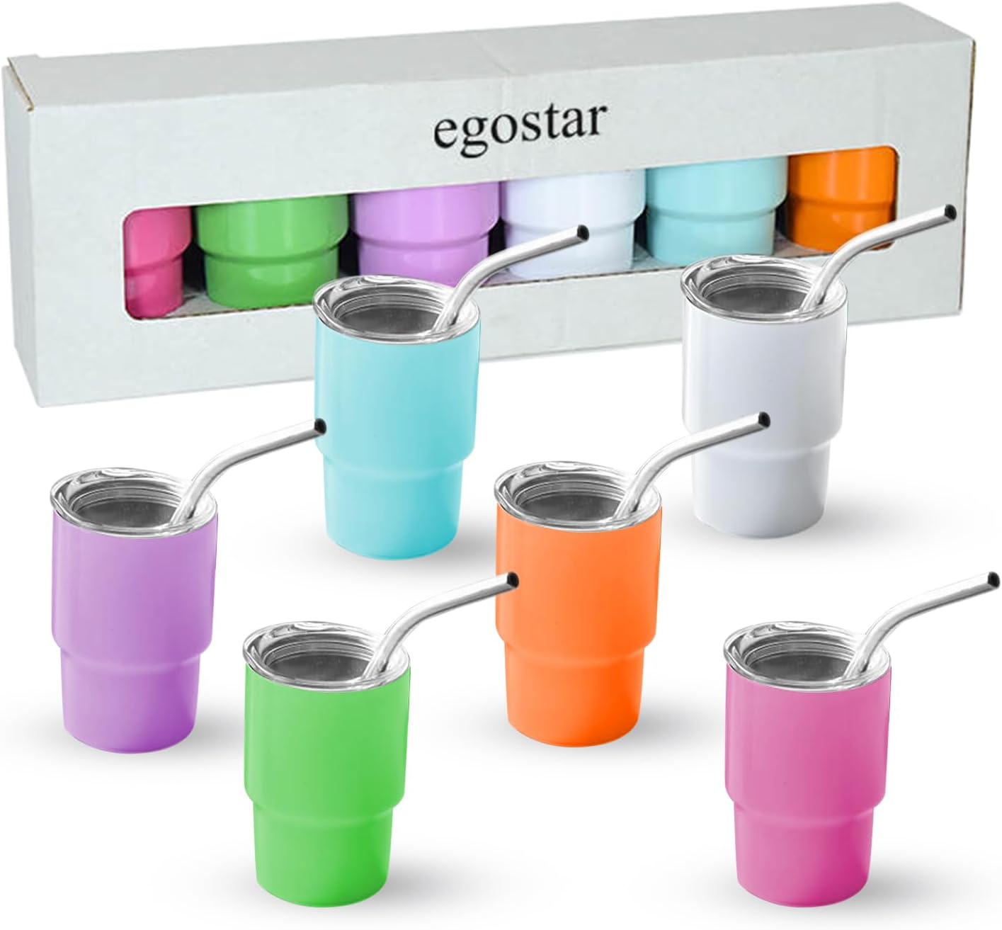 Amazon.com | 3 oz Mini Stanley Tumbler Shot Glass with Straw and Lid ...