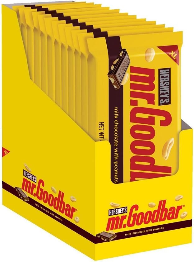 Amazon.com : Mr. Goodbar Chocolate Candy Bar with Peanuts, 4.4 Oz, Pack ...