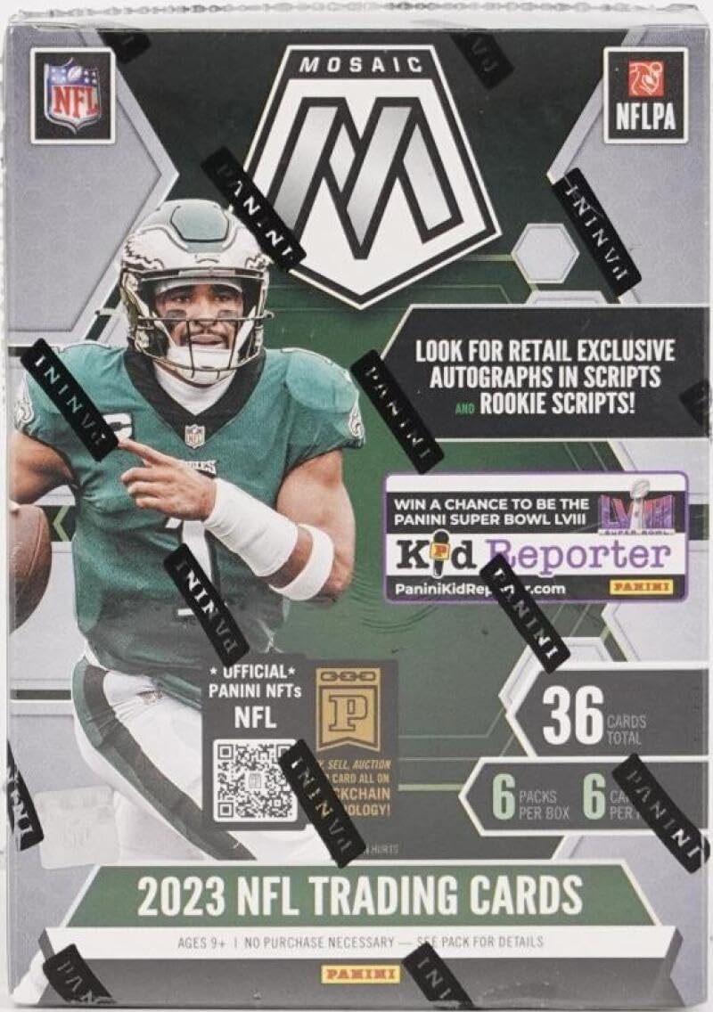 Amazon.com: 2023 Panini Mosaic Football Trading Card Blaster Box (36 ...