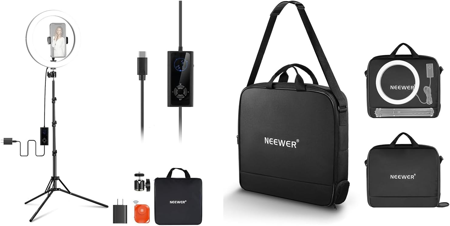 Amazon.com : NEEWER RH12B 12" 24W High Power LED Ring Light for Phone ...