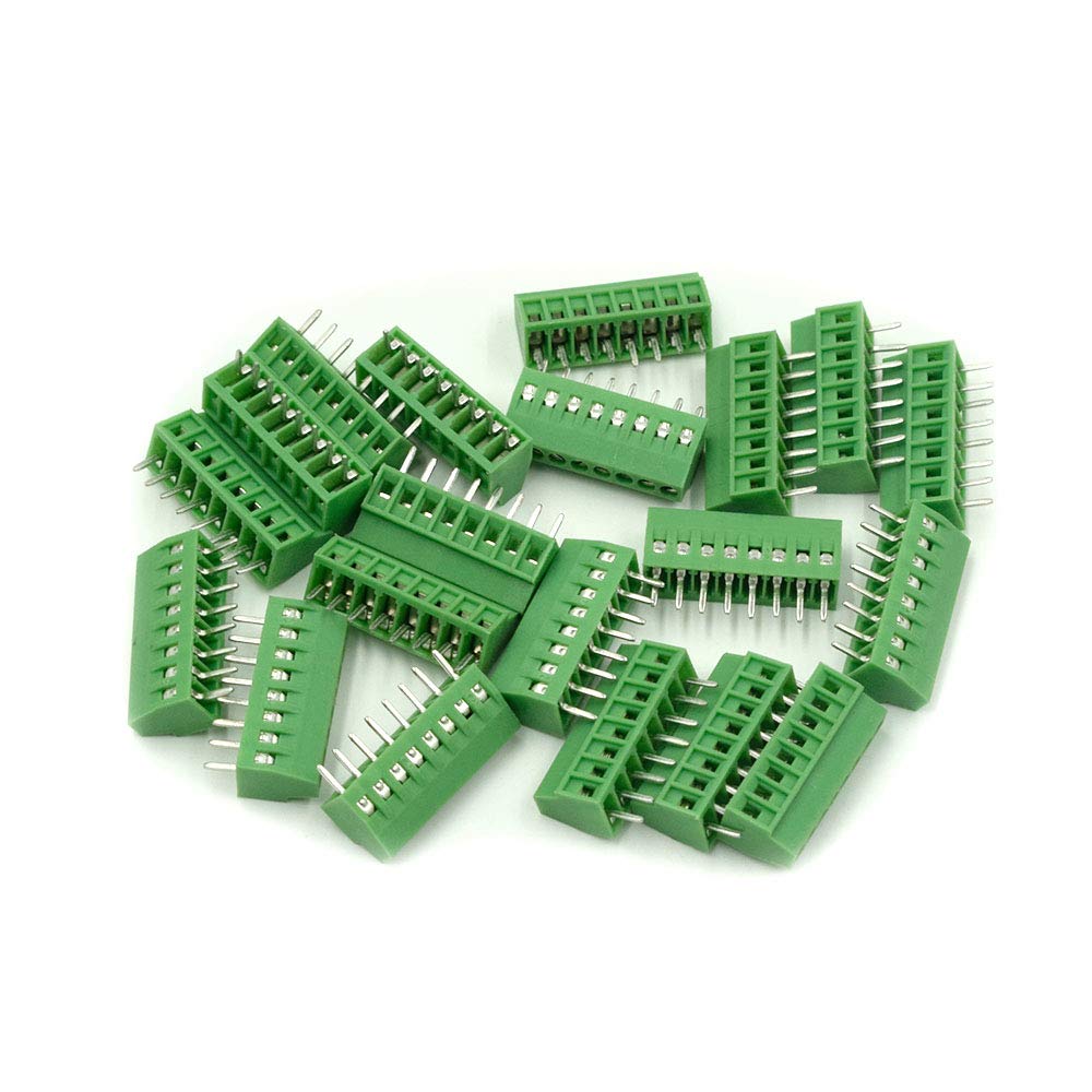 Hxchen 8-Pin 2.54mm Pitch 150V 6A PCB Mount Screw Terminal Block ...
