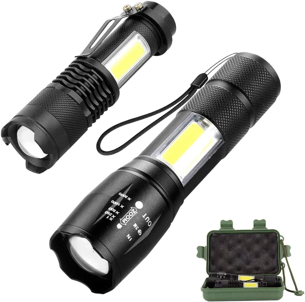 TBONEEY Linterna LED Militar Visión Nocturna, Linterna de Mano USB ...