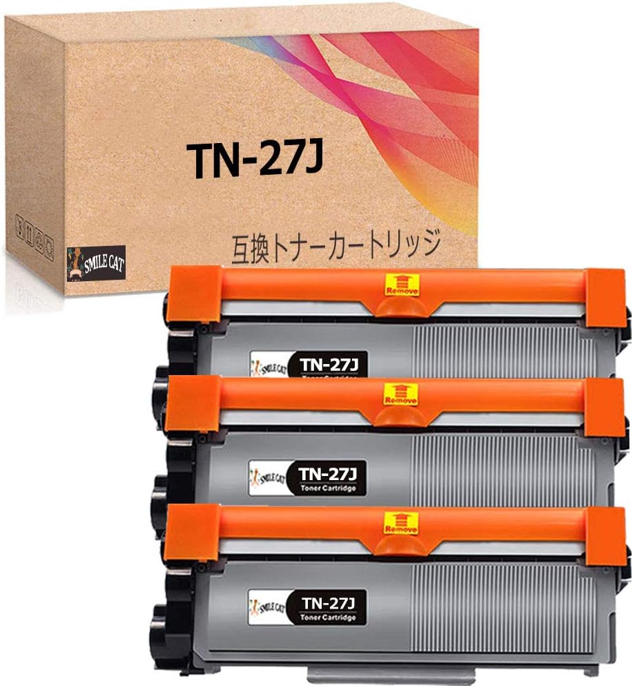 Amazon.co.jp: ブラザー用 TN-27J 互換トナーカートリッジ 3本セット ブラック印刷枚数純正と同量の約2600枚 対応プリンター: HL-2240D / HL-2270DW ...