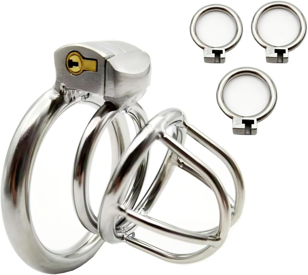 Amazon.com: Metal Chasity Cage Male Chastity Cages with 3 Different ...