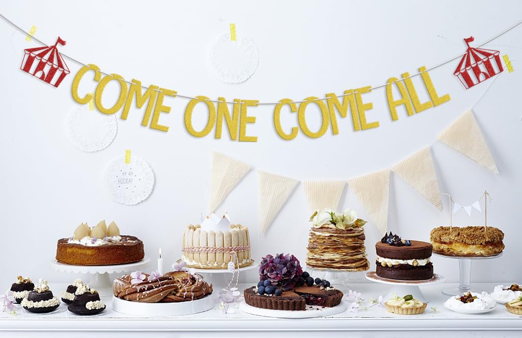 DIY Party Banner Come One Come All Circus Banner - 1st Birthday Party ...