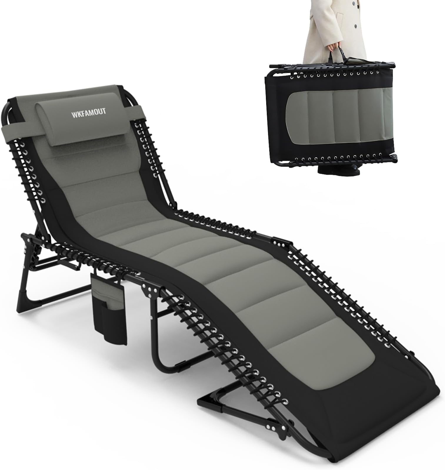 Skandika Sonnenliege Torget | Klappbare Campingliege, gepolstert, 5 ...