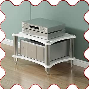 Amazon.com: 4 Tier Audio-Video Media Stand AV Component Cabinet Multi ...