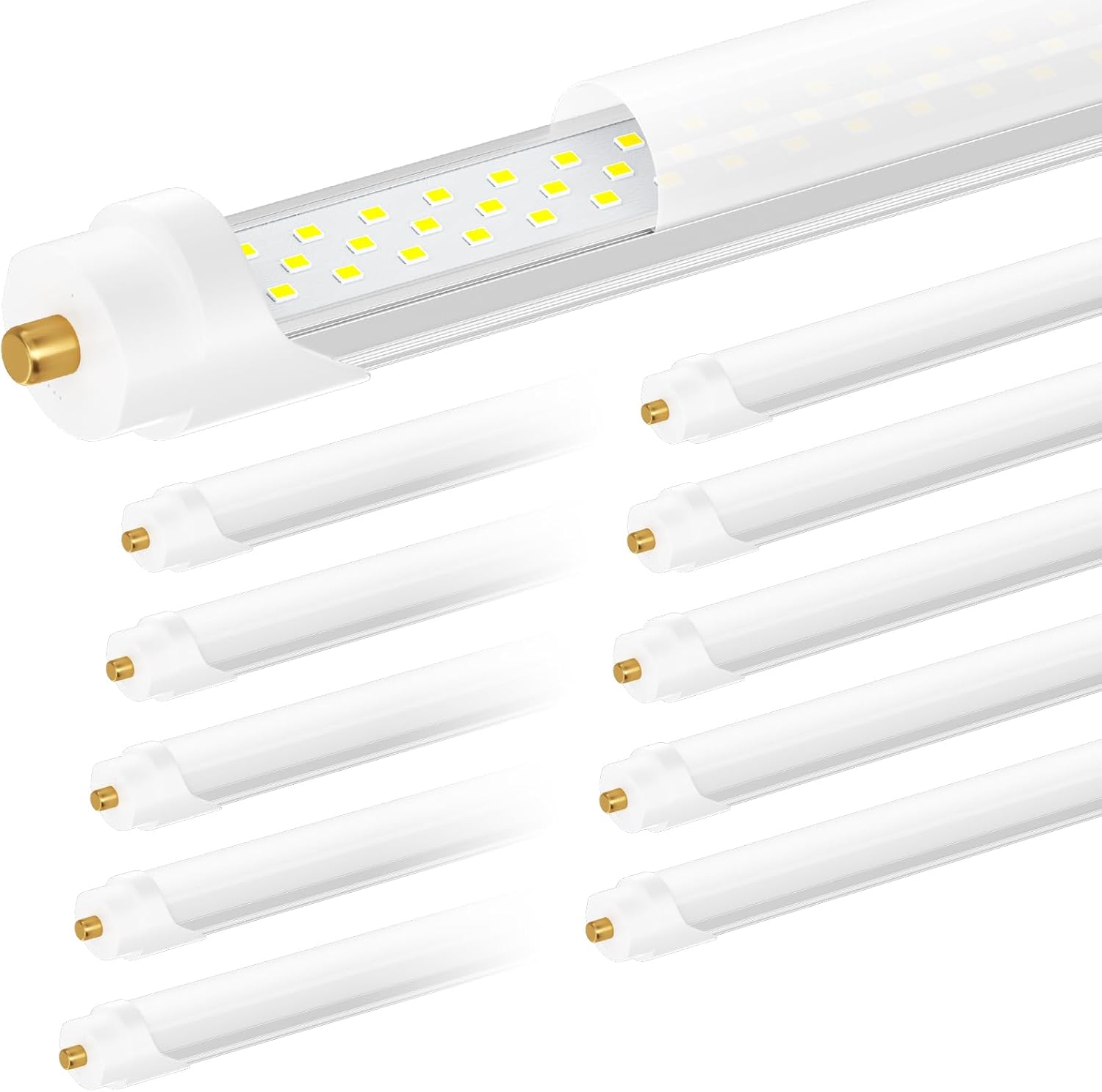 ONLYLUX 8 Foot Led Lights, T8 8ft Led Bulbs, 72W 9000LM F96t12 ...