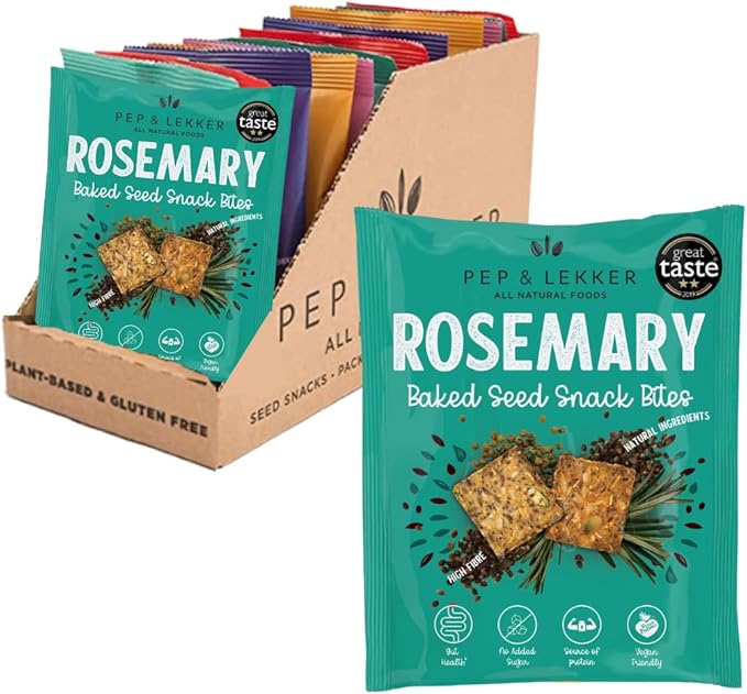 Healthy Snacks by Pep & Lekker - Baked Seed Snack Bites - Mixed Case ...