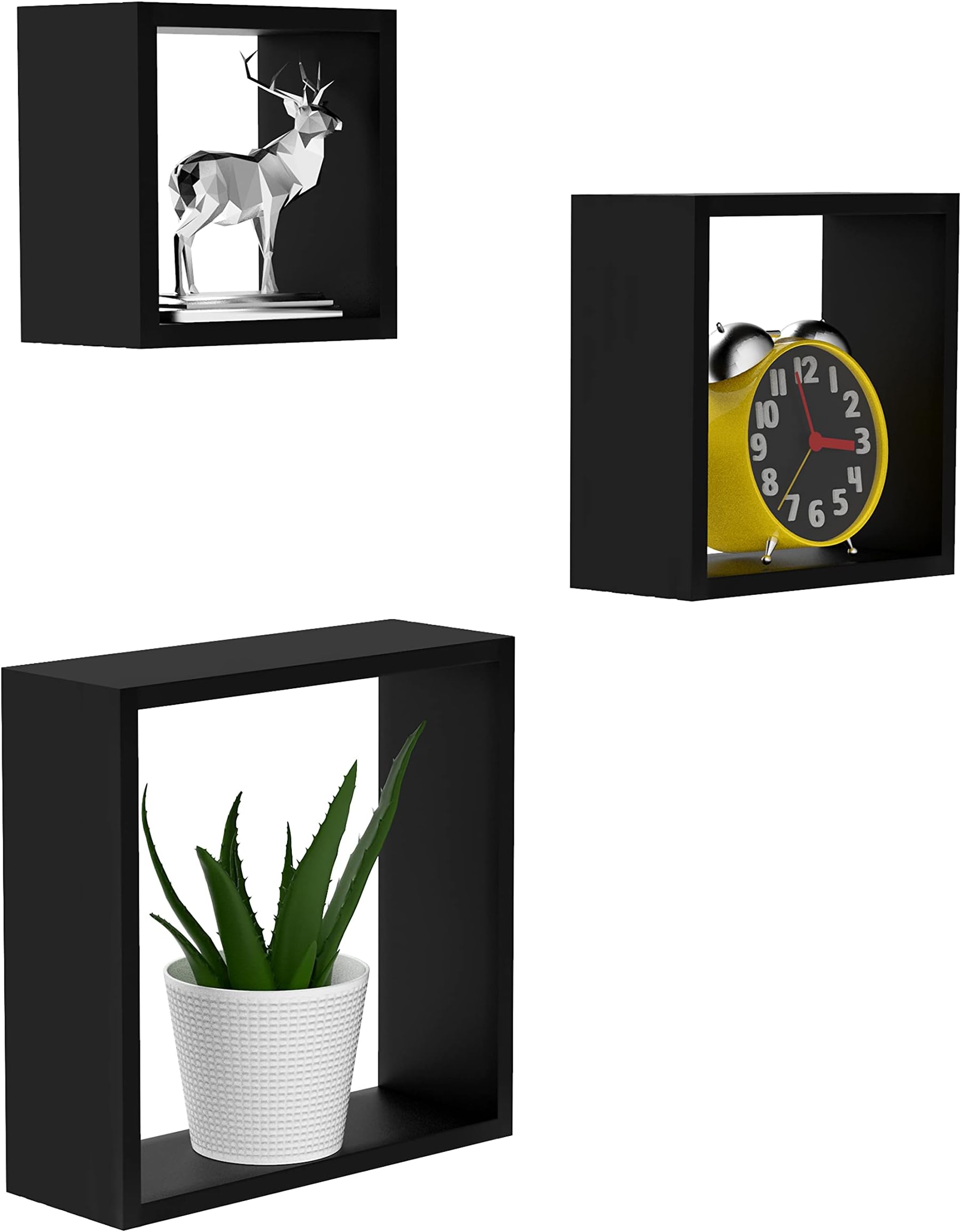 Home Sparkle Wooden Wall Rack Shelf/Designer Wall Mounted 3 Tier (Brown ...