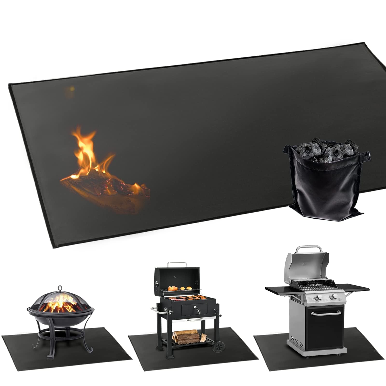 Amazon.com: DSDFDS 65 x 40 inch Under Grill Mats for Outdoor Grill ...