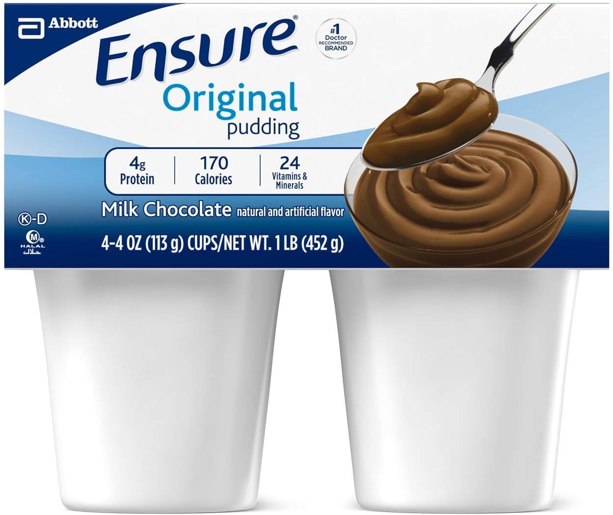 Amazon.com: Ensure Pudding Cups Creamy Milk Chocolate, 4-4 oz, Pack of ...