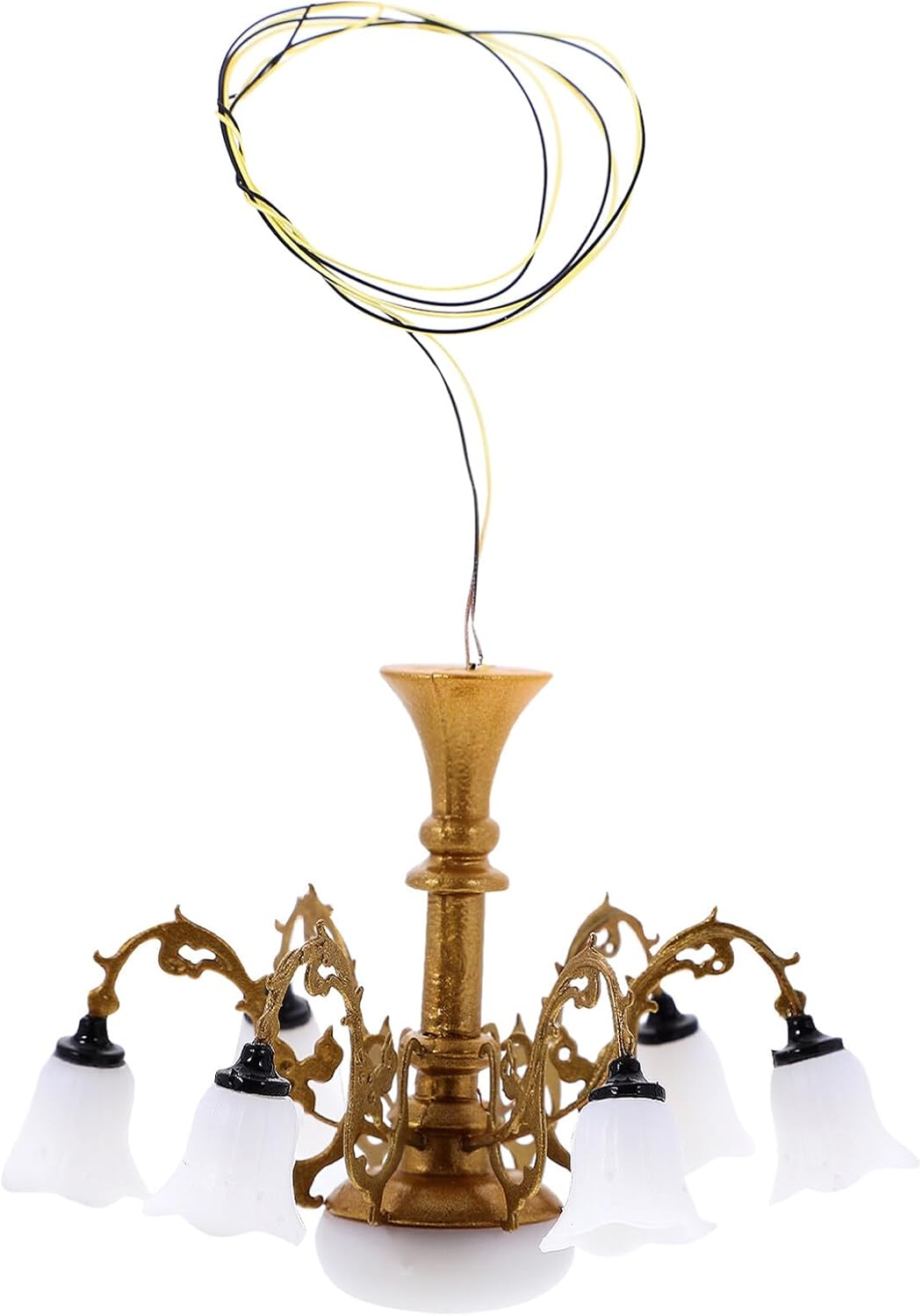 Amazon.com: Angoily Miniature Ceiling Lamps Mini Dollhouse Chandelier ...