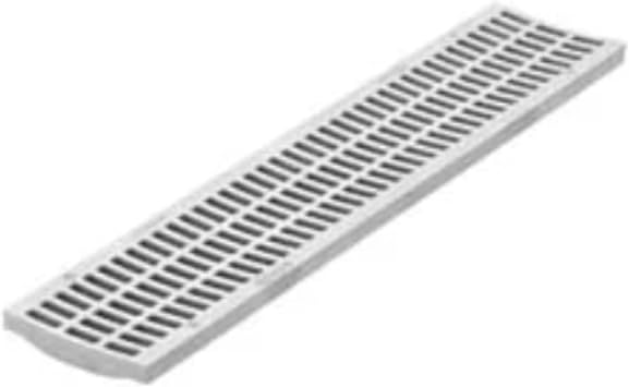 3-Inch Channel Drain Grate, Light Gray Plastic, Fits 3-Inch Channel ...