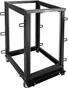 Amazon.com: Tecmojo 18U Open Frame Server Rack,4-Post Network Server Rack, Adjustable Depth ...