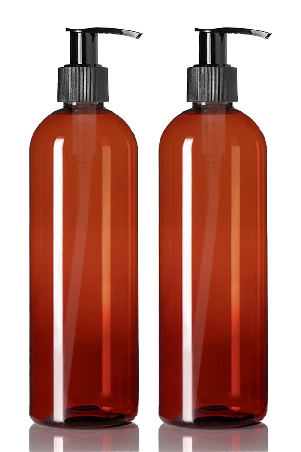 Amazon.com: ljdeals 16 oz Amber Plastic Bottles with Pumps, Soap ...