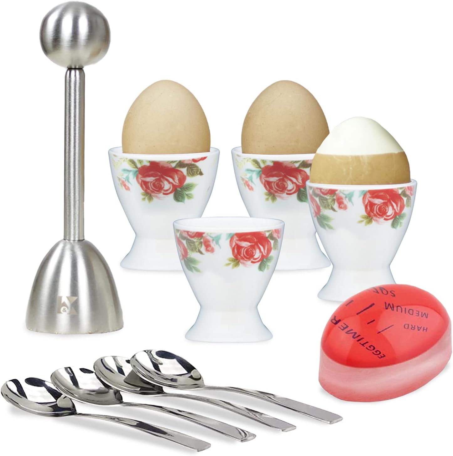 Amazon.com: Egg Cracker Topper Set for Soft Hard Boiled Eggs Shell ...