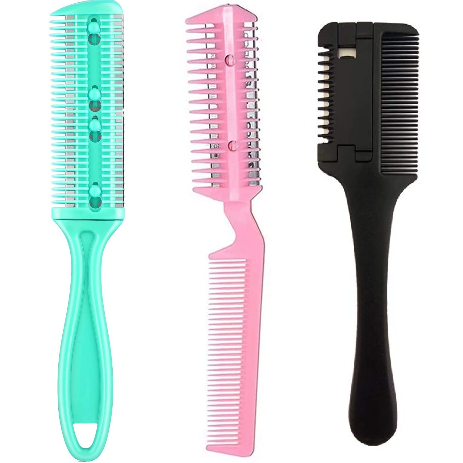 Buy SWEETPEA 3 Pcs Different Hair Razor Combs Hair Cutter Comb for Thin ...