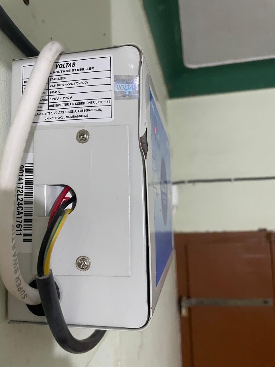 Voltas 4KVA Voltage Stabilizer VA4170 LW - Optimized for 1 Ton or 1.5 ...