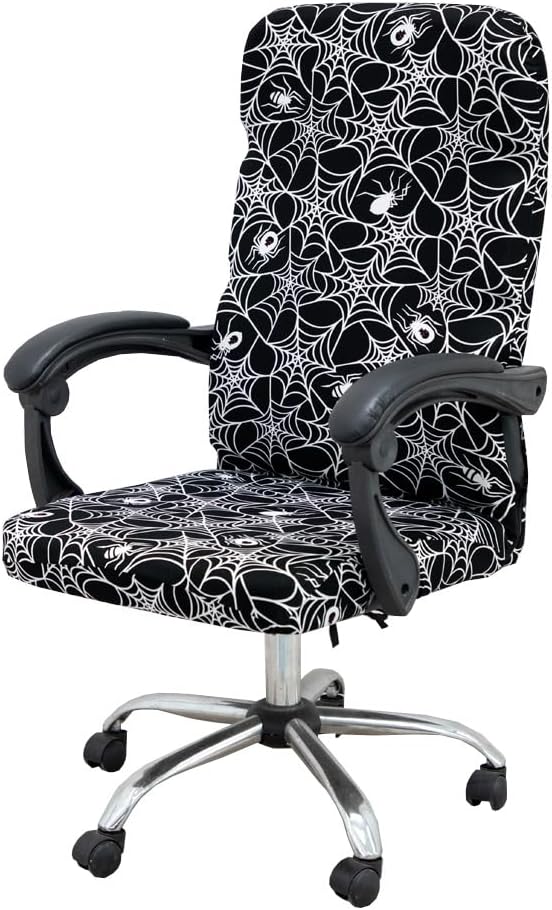 Amazon.com: ACOFRR Halloween Office Chair Covers Gothic Spider Web ...
