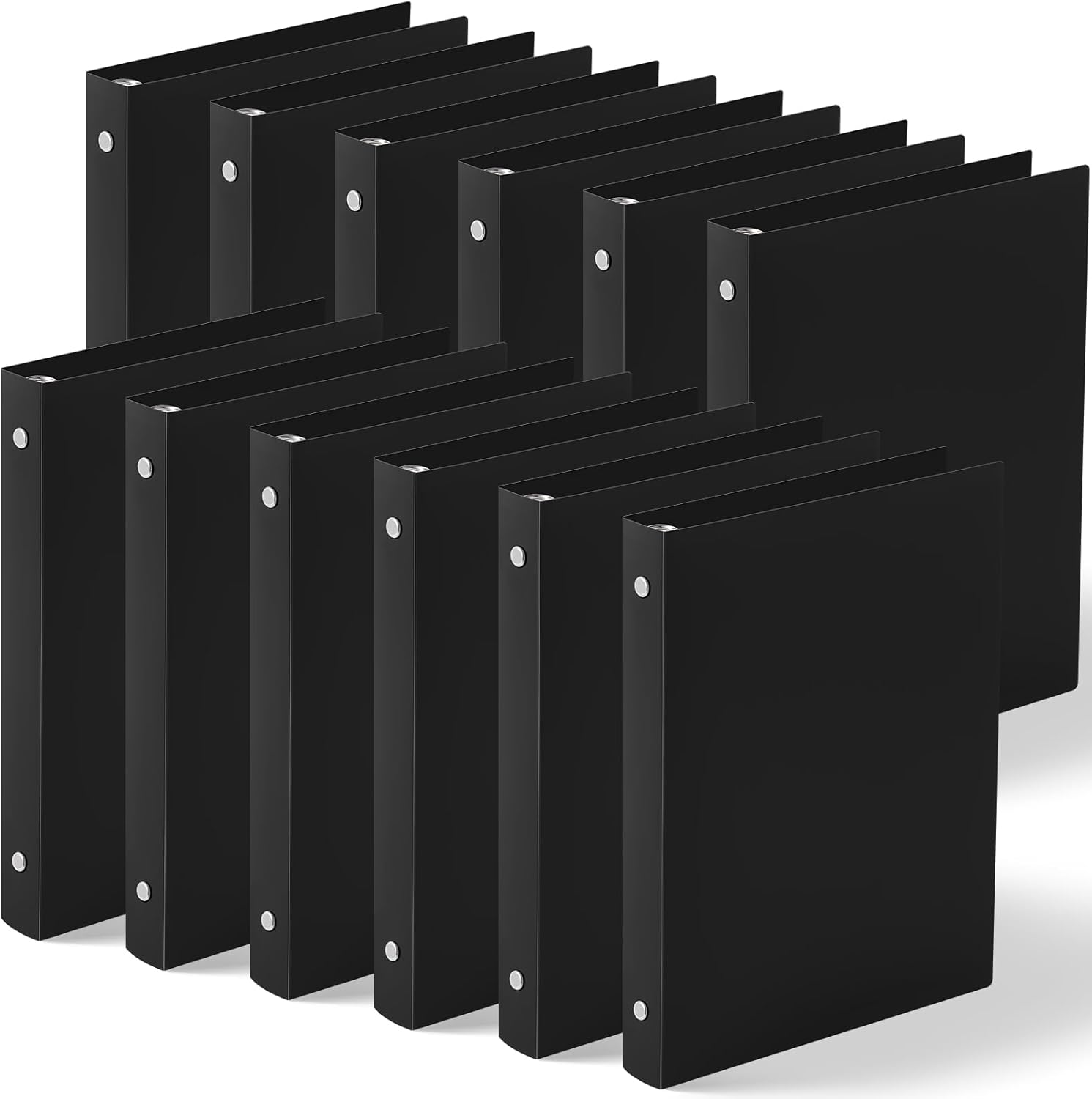 Amazon.com : Henoyso 12 Pcs Mini 3 Ring Binders Plastic 1'' Binder ...