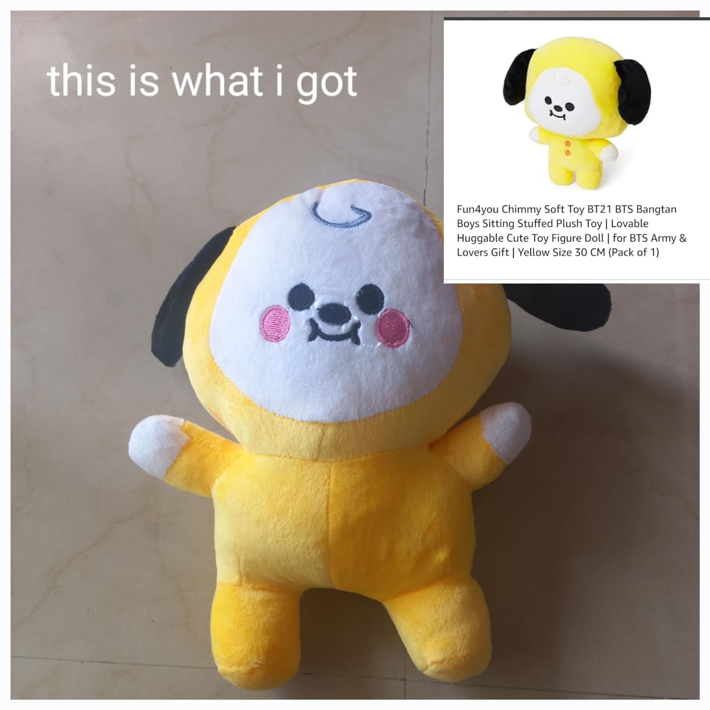 Buy Fun4you Chimmy Soft Toy BT21 BTS Bangtan Boys Sitting Stuffed Plush ...