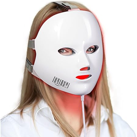 Amazon.com : NEWKEY LED Face Mask Light Therapy, LED Facial Skin Care ...