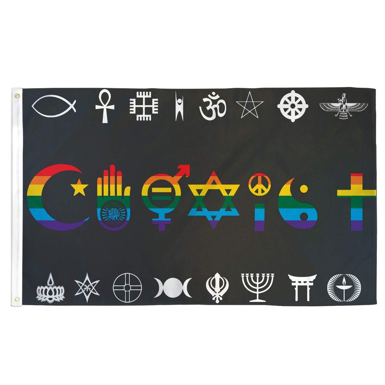 Amazon.com : Coexist Rainbow Pride Flag - New Ultrabreeze Series ...