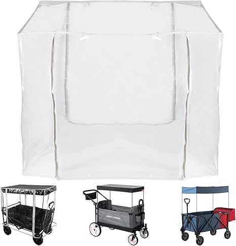 Amazon.com: Wagon Rain Cover, Foldable Universal Clear Plastic Wind ...