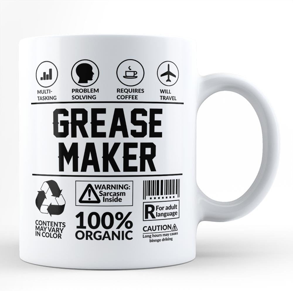Amazon.com: Home Of Merch Funny Sarcasm Mug For Best Grease Maker Gift ...
