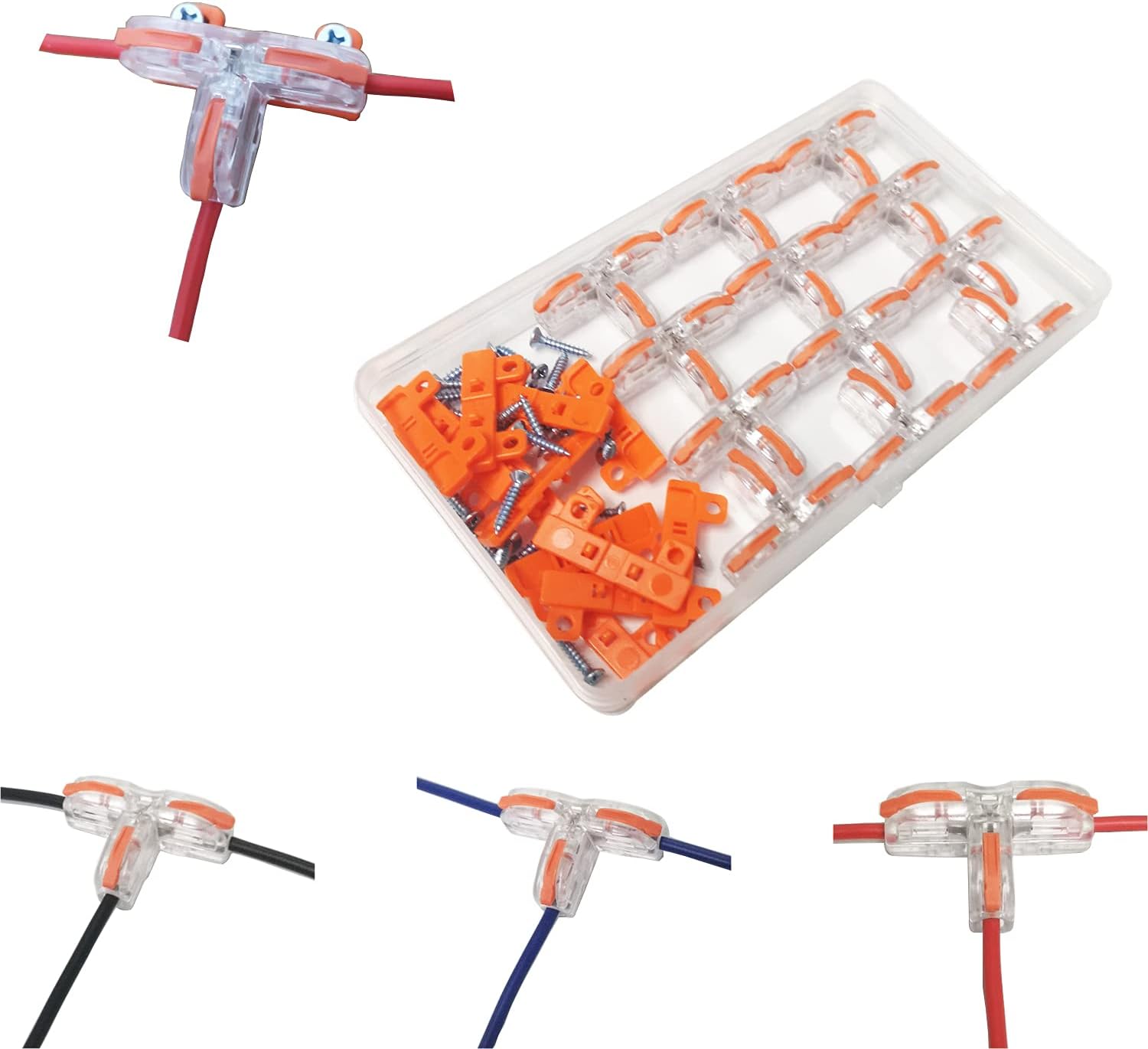 Compact Wire Connectors, CTRICALVER 12pcs lever nut connector, T-type ...