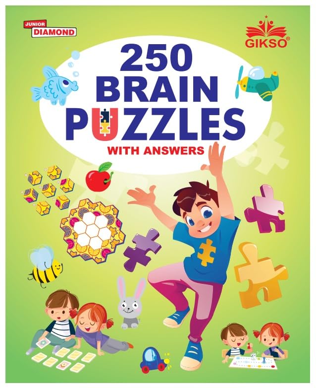 Buy 250 Brain Puzzles Book - Brain Booster Activity Book for Kids 3 - 5 ...