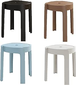 Modern Dining Chairs Set of 4 Plastic Stacking Stools with Whirl Design ...