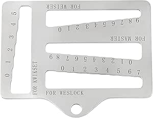 Honkador Universal Key Gauge Tool for Kwikset, Weiser, Weslock Locks ...